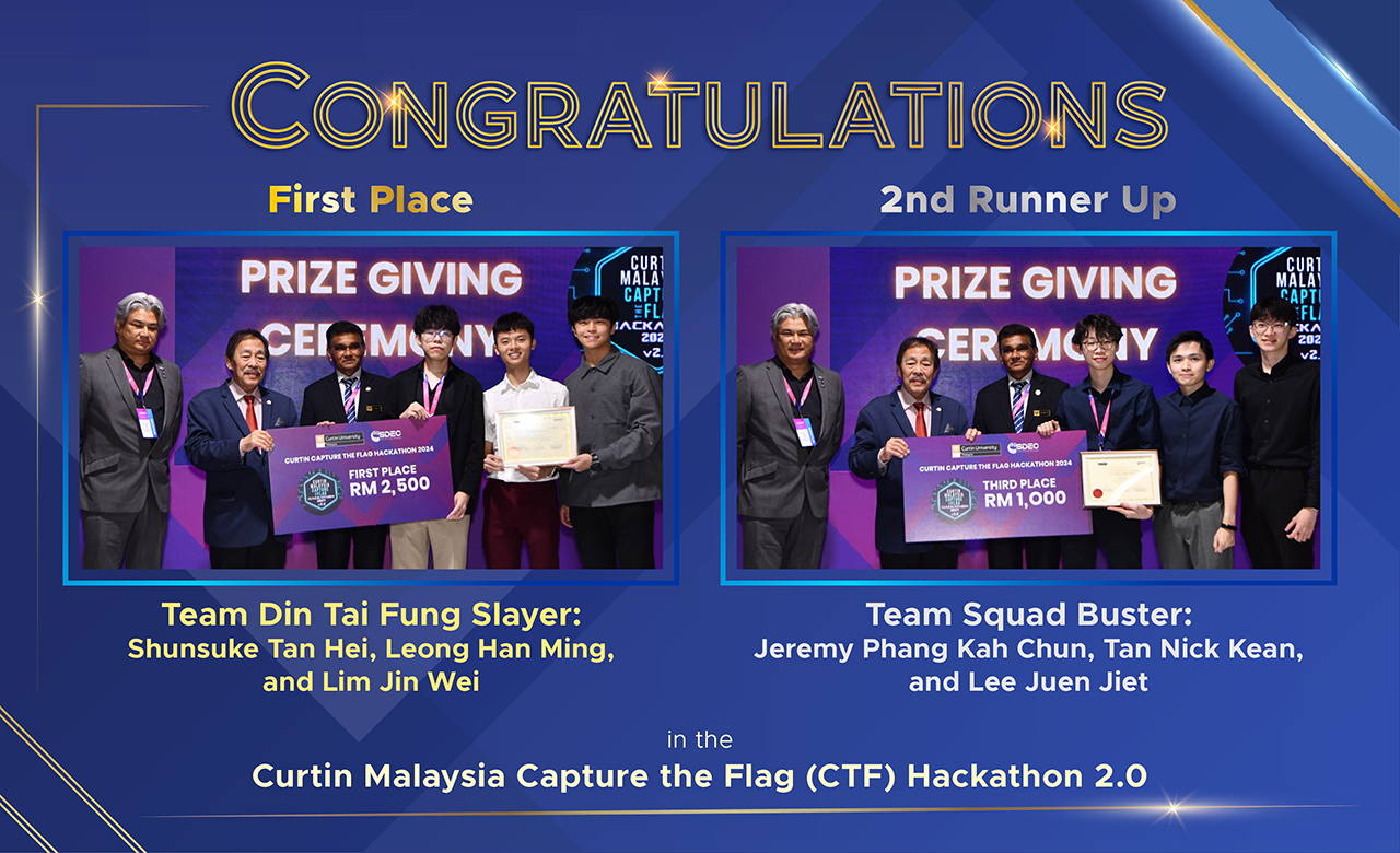 Double Honours for APU Cyber Security Team at Curtin Malaysia CTF Hackathon 2.0 | APU
